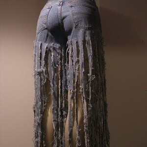 Wild Stringed Out Womens Denim Jeans Womens Jeans Cut Up | Etsy