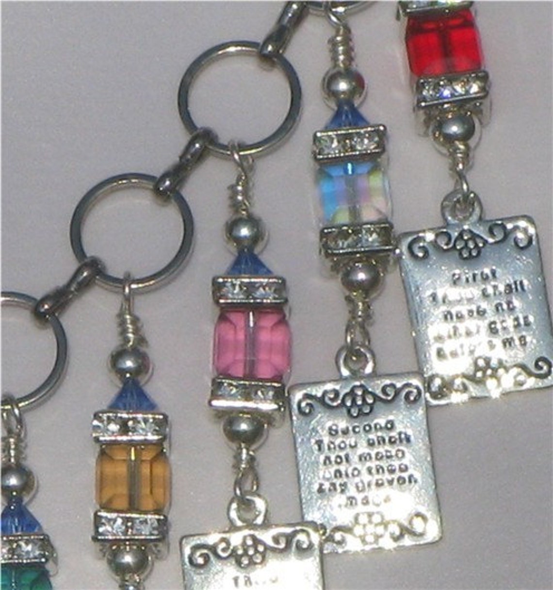 10 Commandments and Swarovski's Necklace With Sterling - Etsy