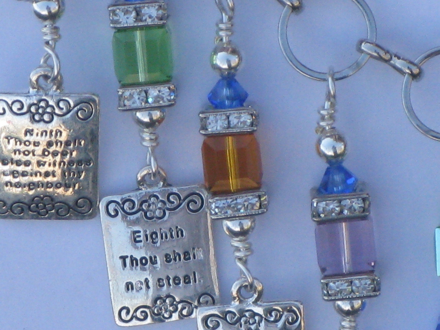 10 Commandments and Swarovski's Necklace With Sterling - Etsy