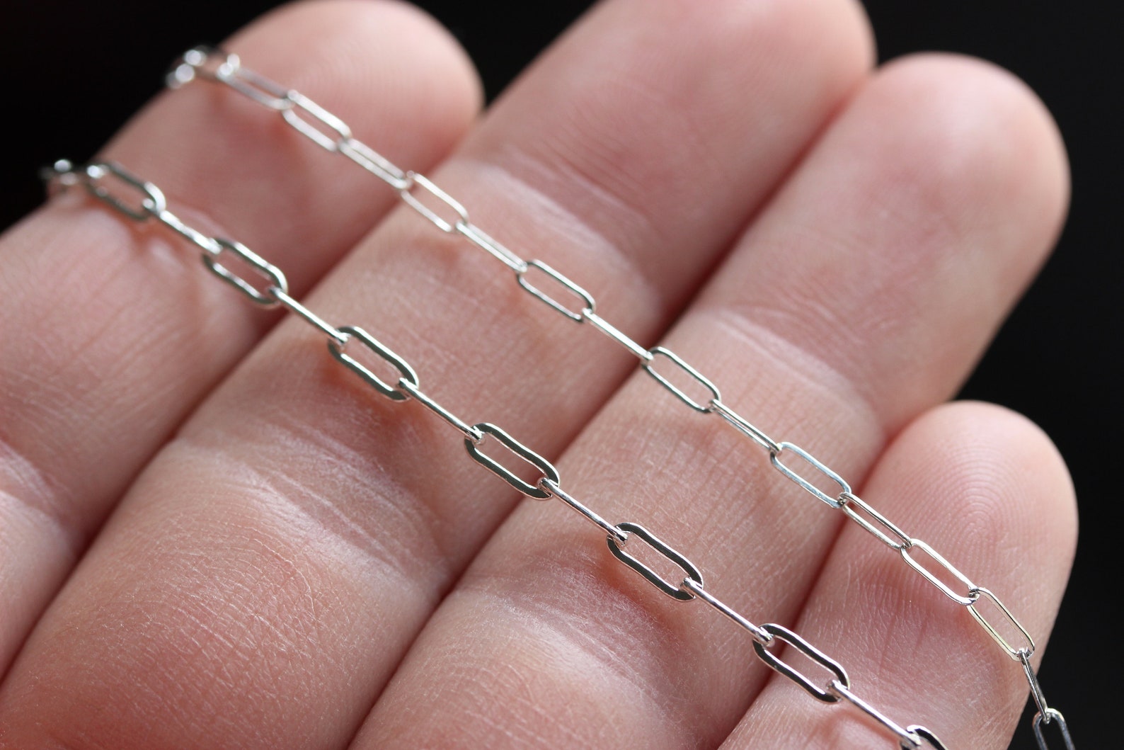 Paperclip Chain Sterling Silver Finished Chain 14k Gold | Etsy