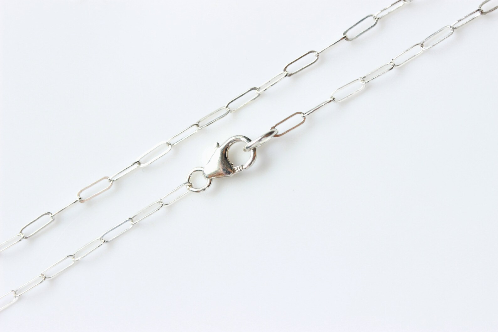 Paperclip Chain Sterling Silver Finished Chain 14k Gold - Etsy