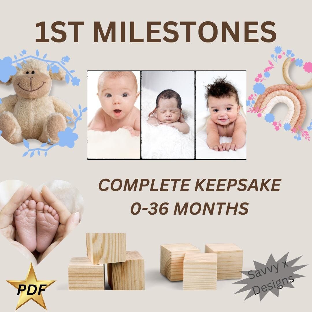 Baby's First Year Milestone Journal – Guide for New Parents |digital ...