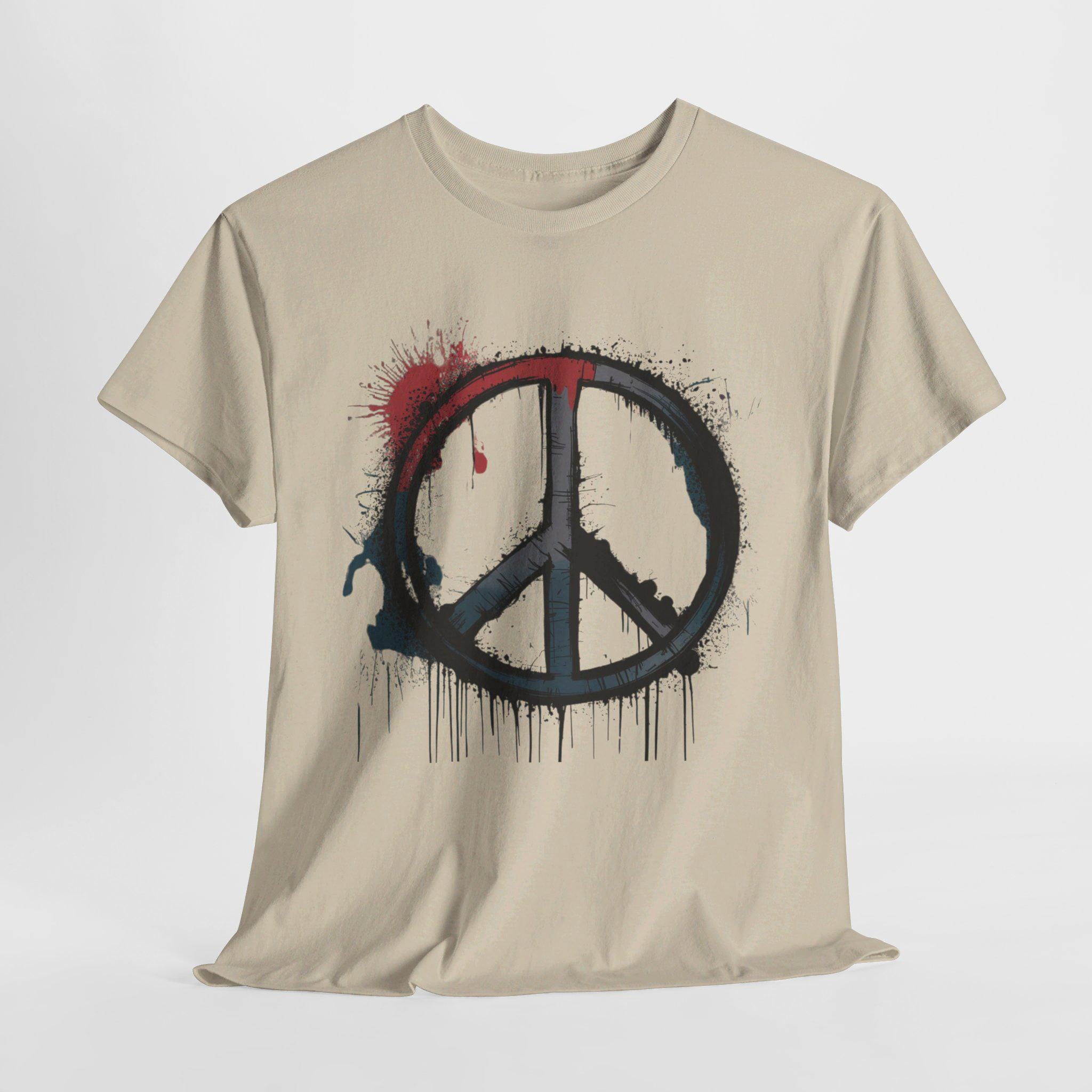 Spray-painted Peace Symbol T-shirt Street Art Style Urban Rebellion and ...