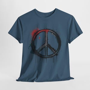 Spray-painted Peace Symbol T-shirt Street Art Style Urban Rebellion and ...