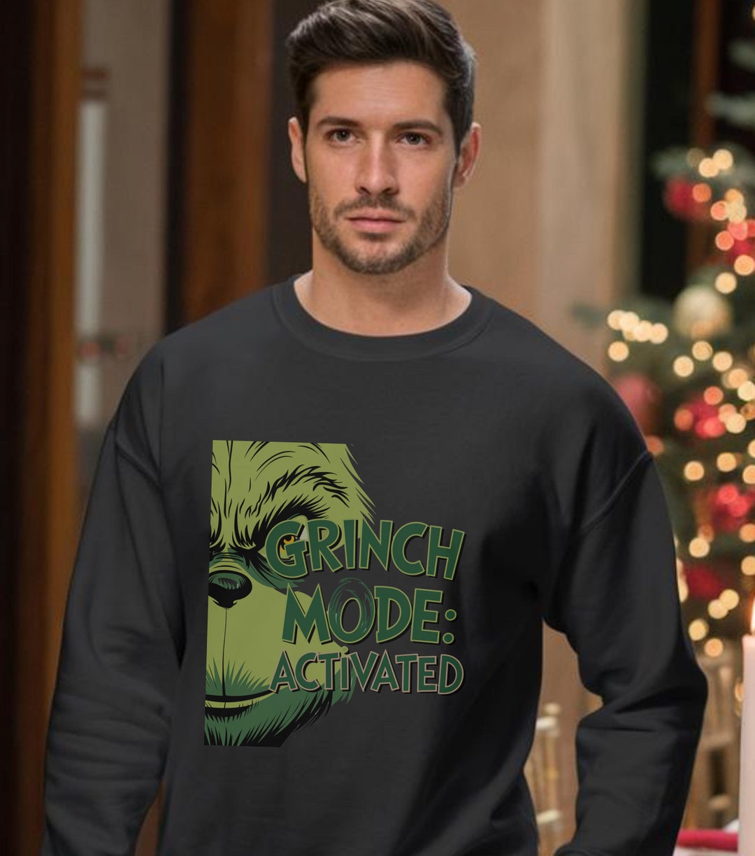 Grinch Mode Activated Funny Christmas T-shirt Holiday Grinch Graphic ...