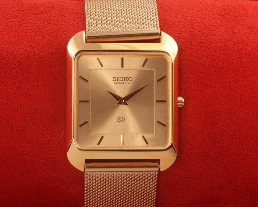 USED Seiko Quartz Mens Copper Finish Dial Working Wrist Watch Serviced ...