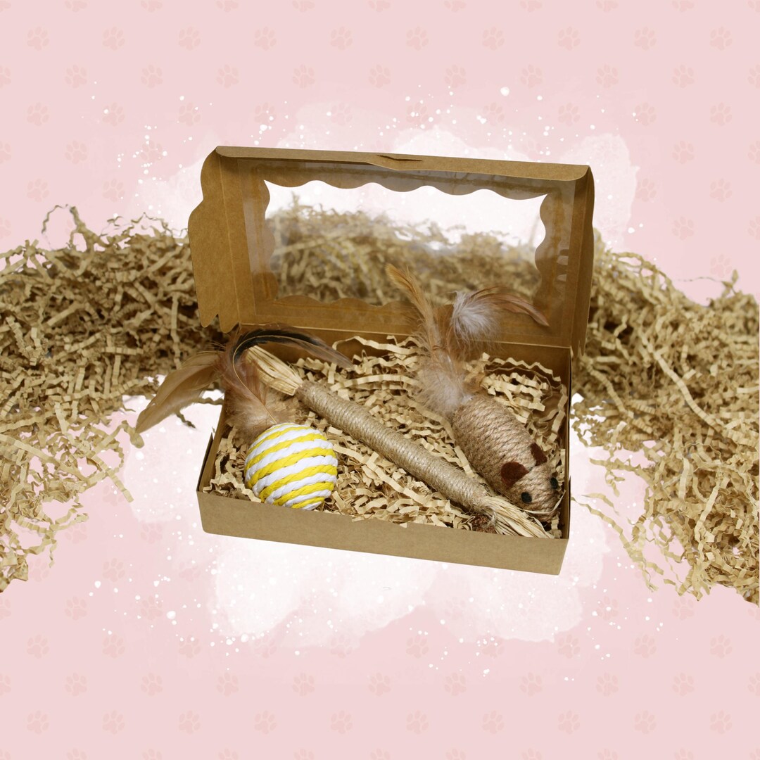 Cat Sisal Toy With Feather, Goodie Box Cats, Cat Lovers Gifts, Cat Toys ...