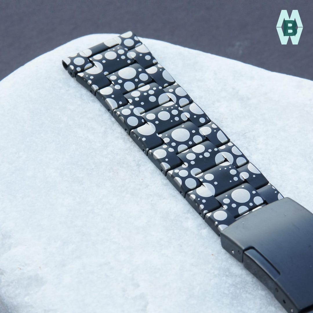 For Garmin Tactix Pop Bubbles Metal Watch Band Personalize Stainless ...
