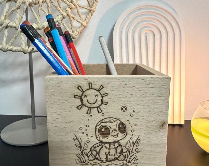 Stiftehalter Kind mit Namen · Geschenk Einschulung · Stiftebox Kinder · Stiftebecher Holz ...