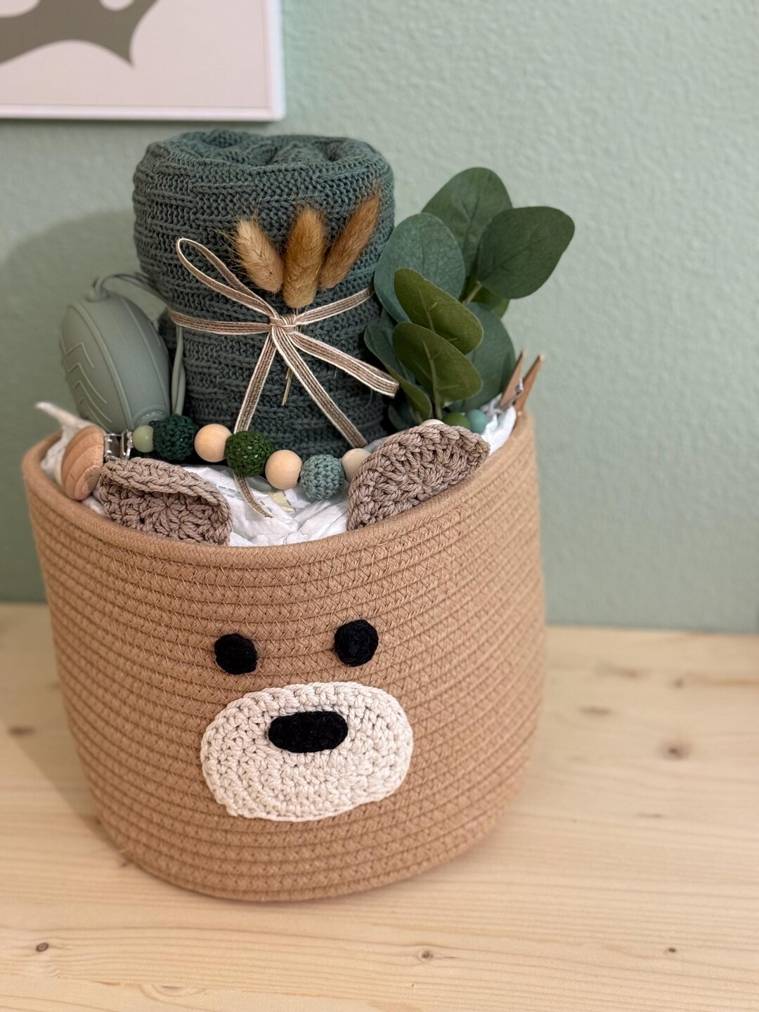 Baby Gift Basket, Panda Basket, Baby Gift Basket, Birth Gift, Baptism ...