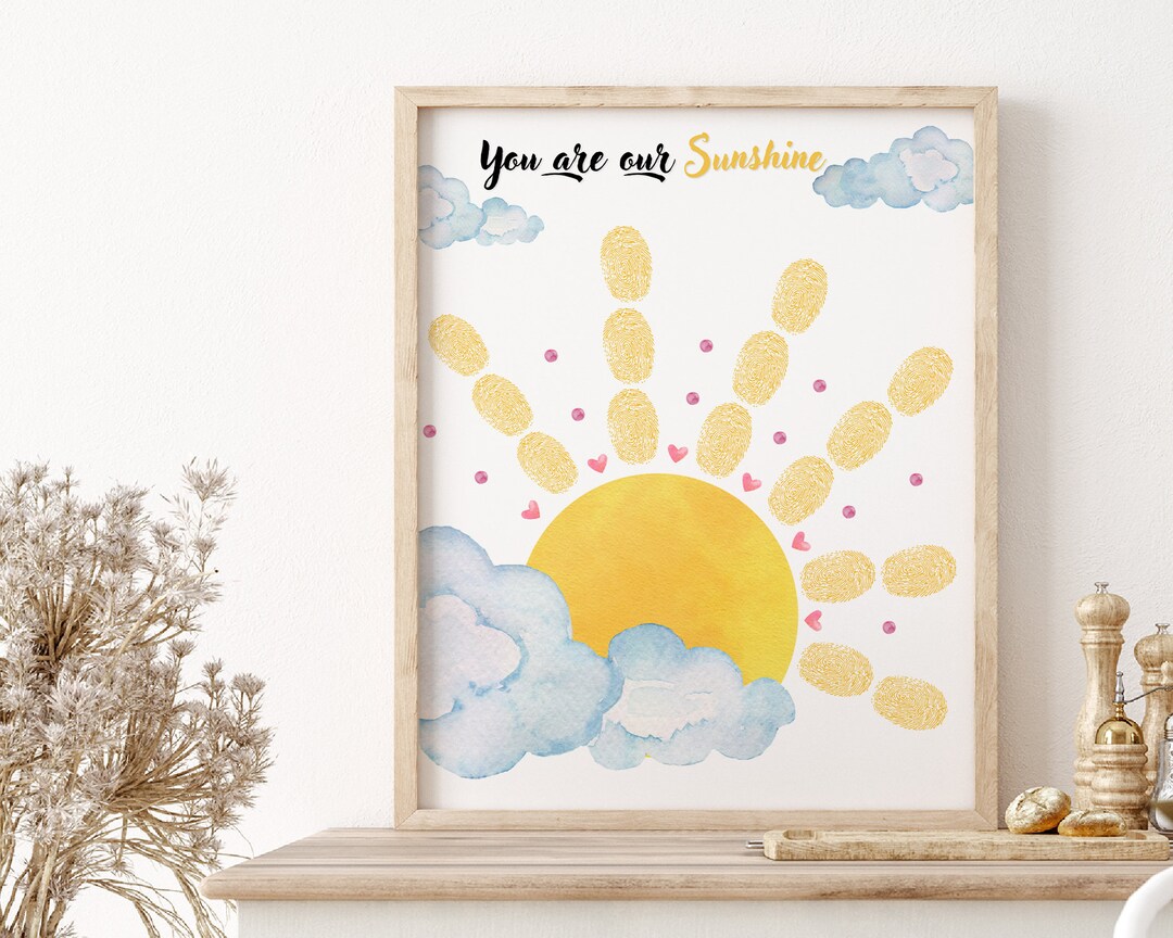 Sun Fingerprint Art Teacher Appreciation Gift, Printable 8x10 Editable ...