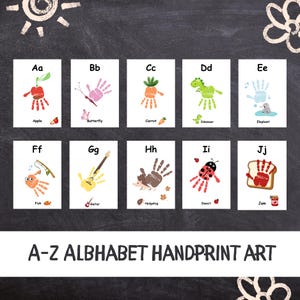 A-Z ABC Alphabet Handprint Craft Art Phonic Book / Baby Toddler Child ...