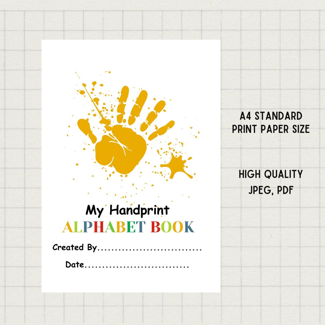 A-Z ABC Alphabet Handprint Craft Art Phonic Book / Baby Toddler Child ...