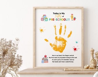 First Day of School Handprint Art, Back to School, Memorable First Day ...