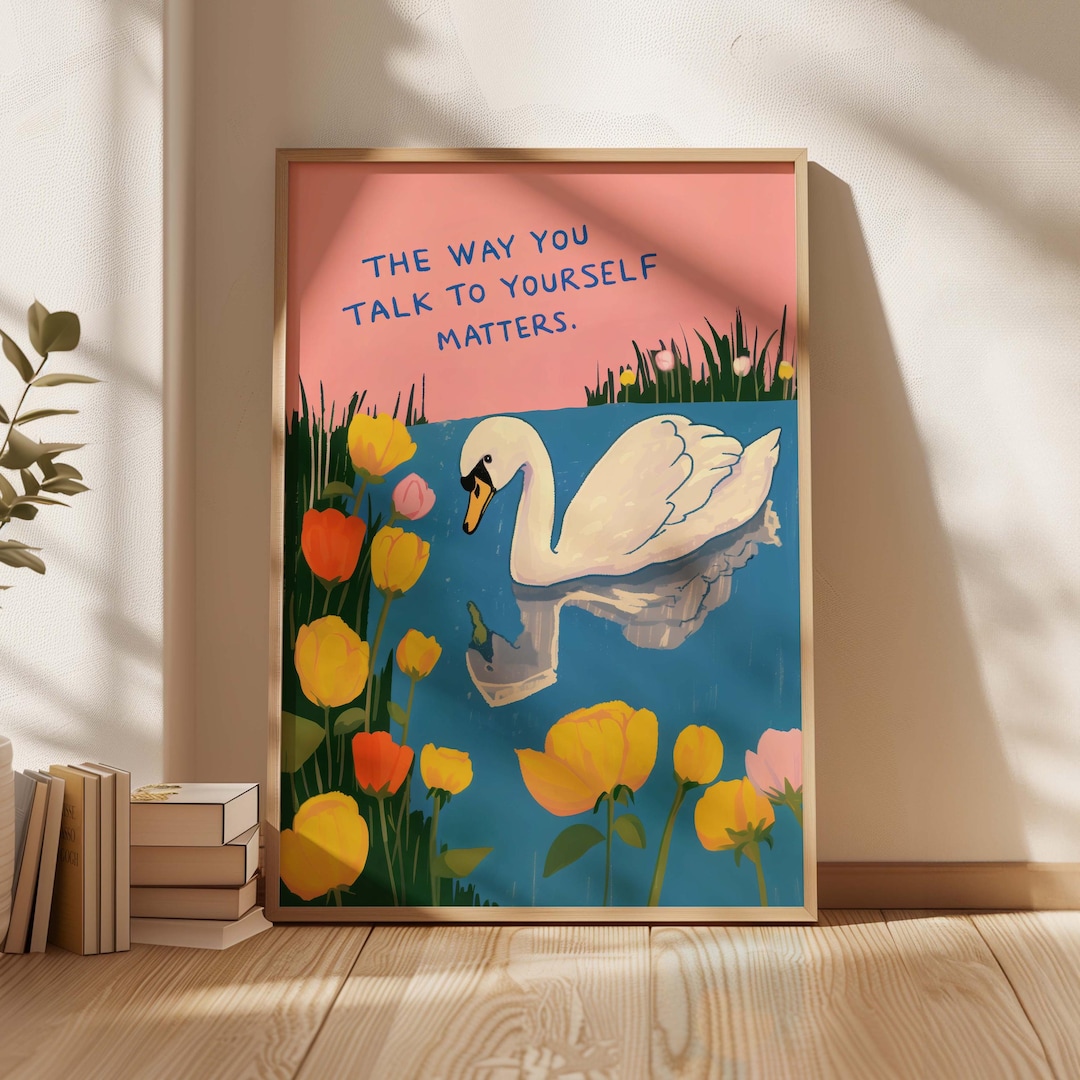School Counselor Office Poster Therapist Wall Art Swan Mental Health ...