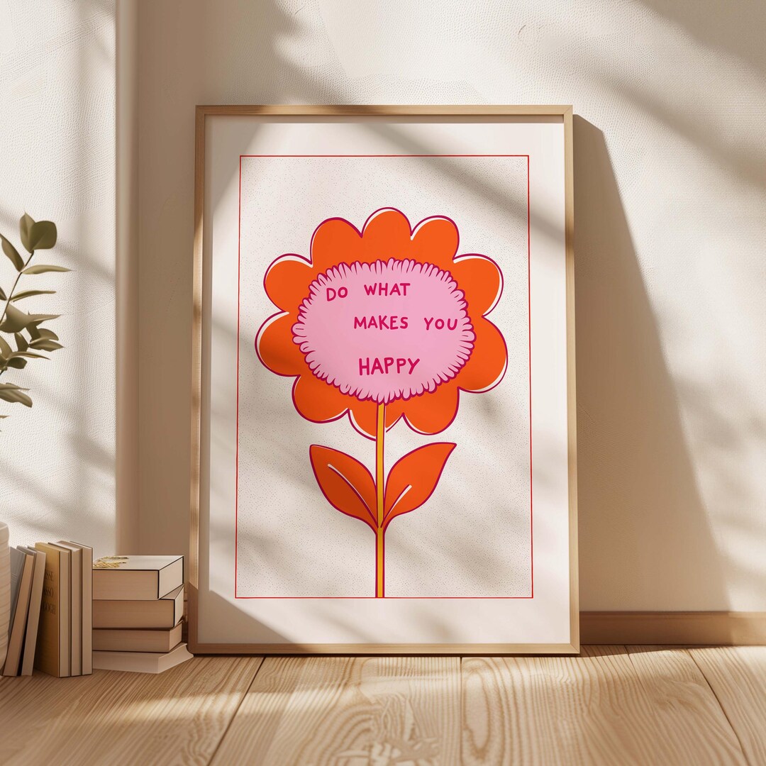 School Counselor Office Poster Therapist Do What Makes You Happy Retro ...
