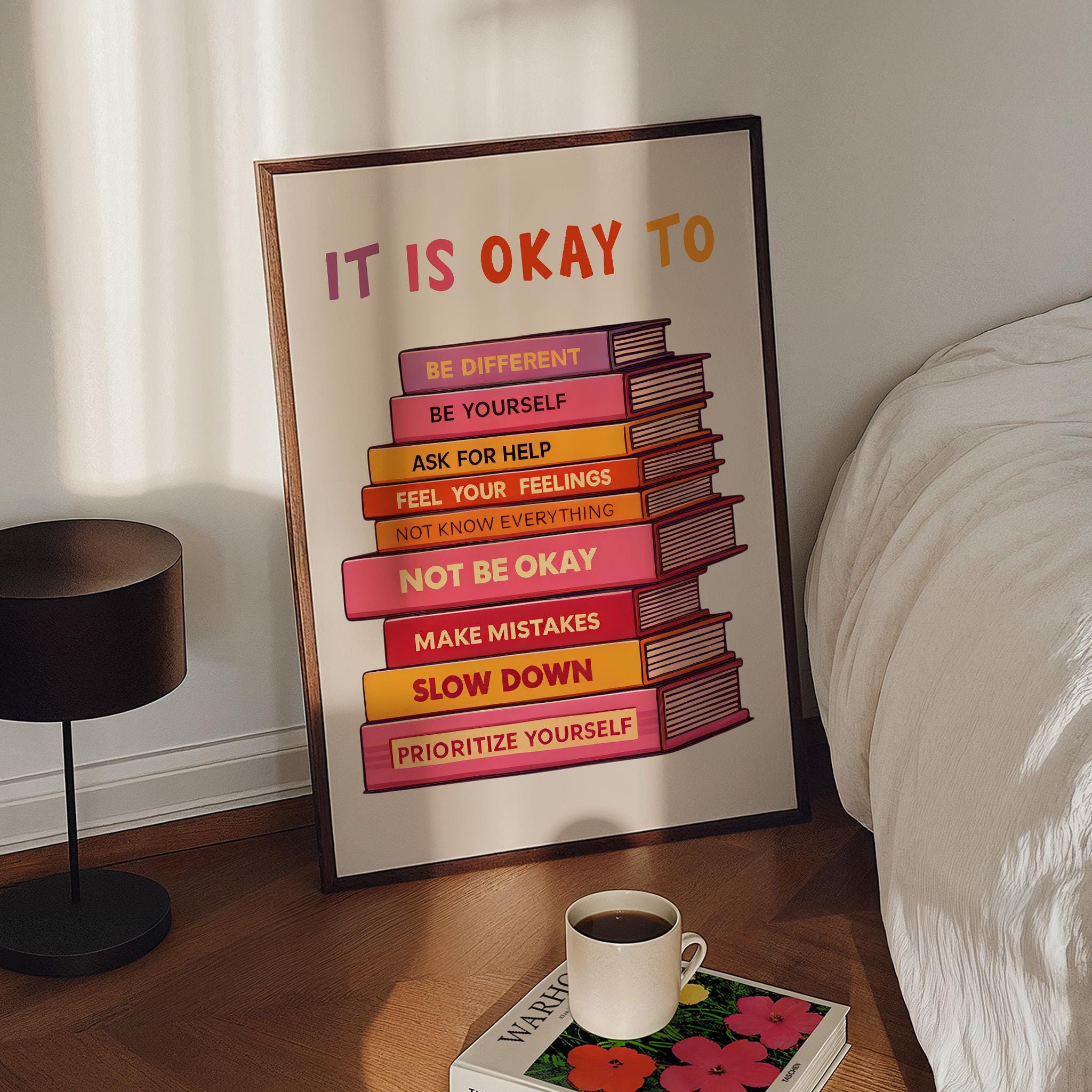 It's Okay to | School Counselor Office Poster Therapist Bookworm Decor ...