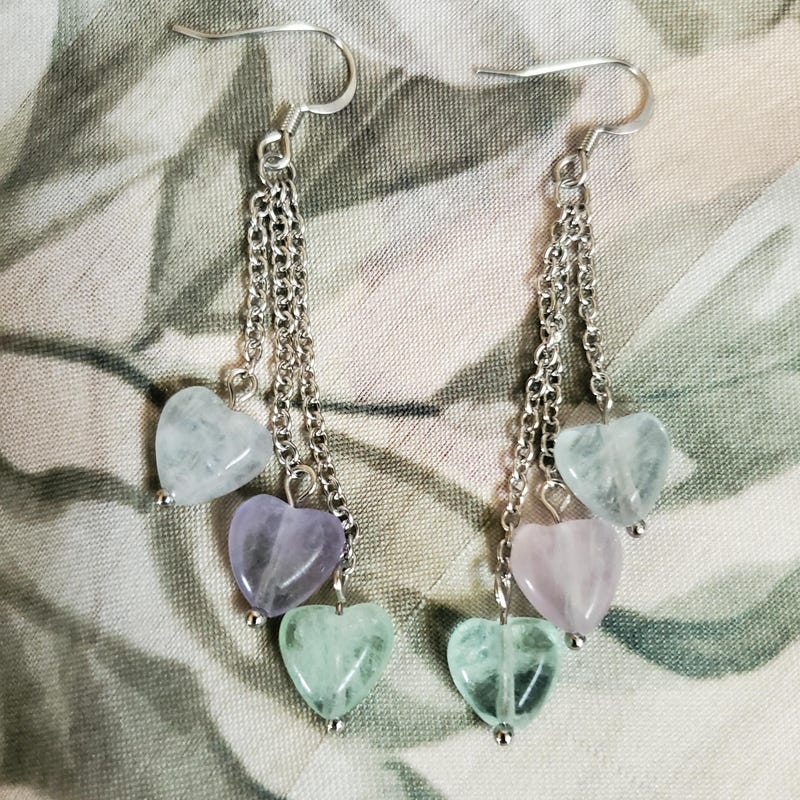 Fluorite Earrings - Etsy