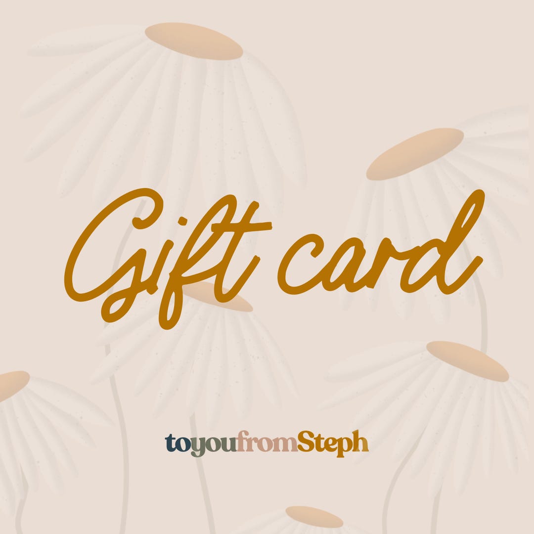To You From Steph - Gift Card - Etsy