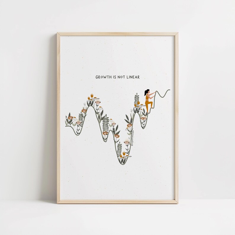 Growth is Not Linear - Art Print - Etsy