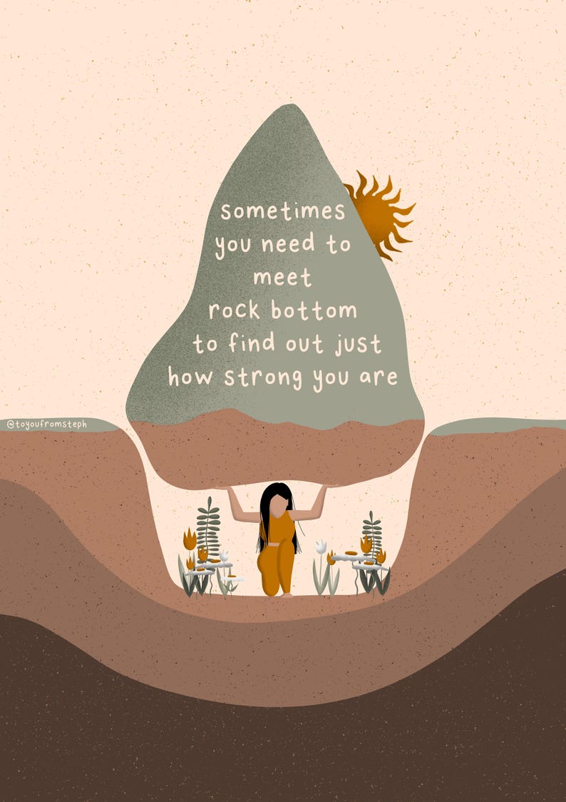 Rock Bottom Art Print - Etsy