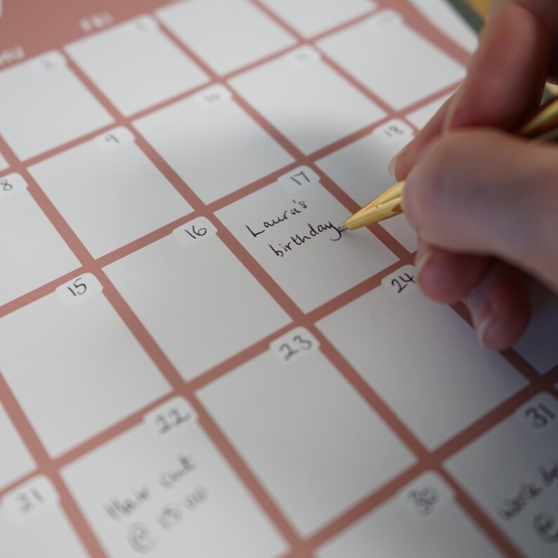 Large Undated Wall Planner | Earthy | 12 X A4 - Etsy