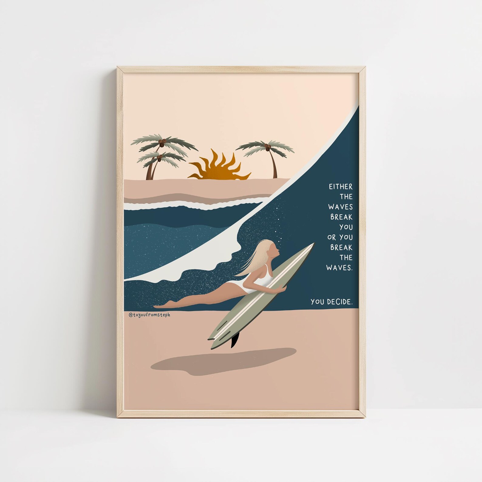 Break the Waves - Art Print - Etsy