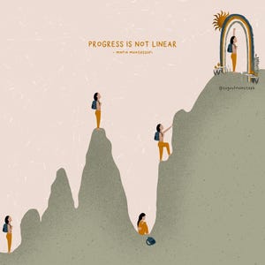 Progress is Not Linear - Art Print - Etsy