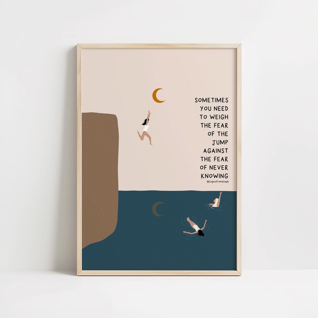 Fear Of The Jump Art Print Etsy