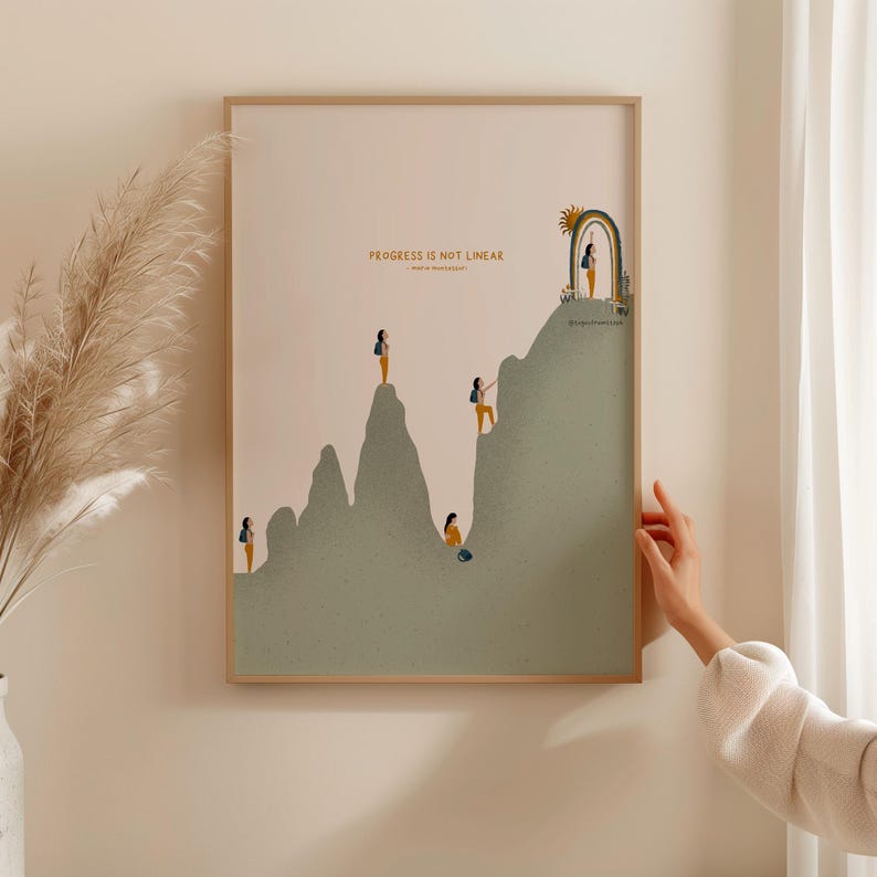Progress is Not Linear - Art Print - Etsy