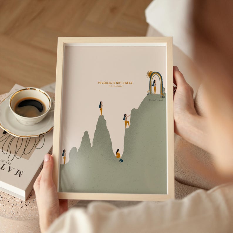 Progress is Not Linear - Art Print - Etsy