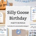 ONE Silly Goose Birthday Invitation and Party Bundle, First Birthday ...
