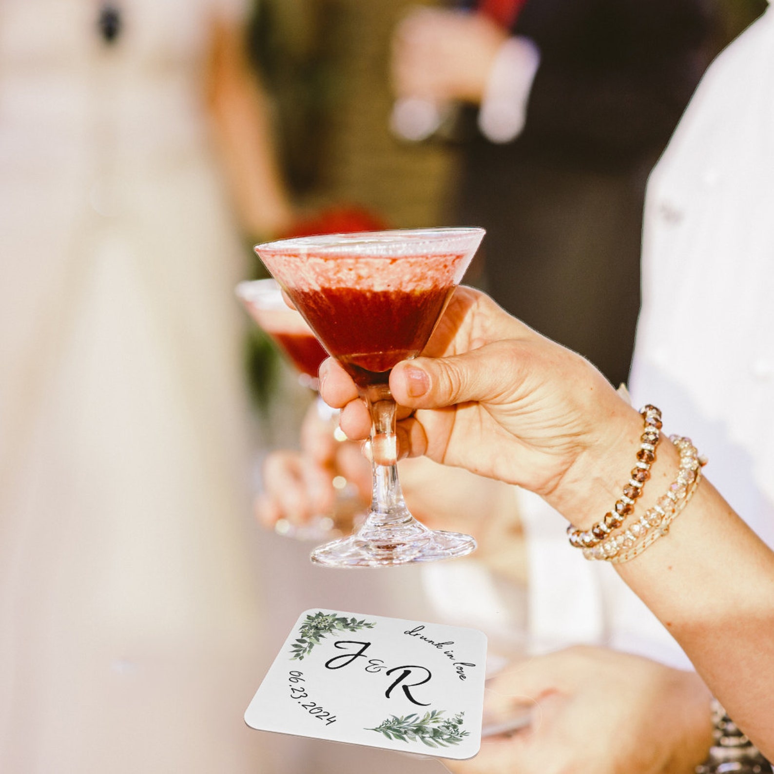 Wedding Coaster Custom Coaster Wedding Party Favors Wedding Table Decor ...