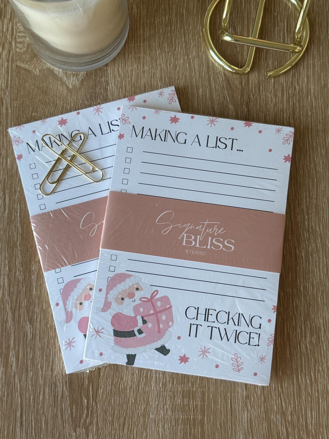 Santa Claus Notepad, to Do List Notepad, Christmas Notepad, Holiday ...