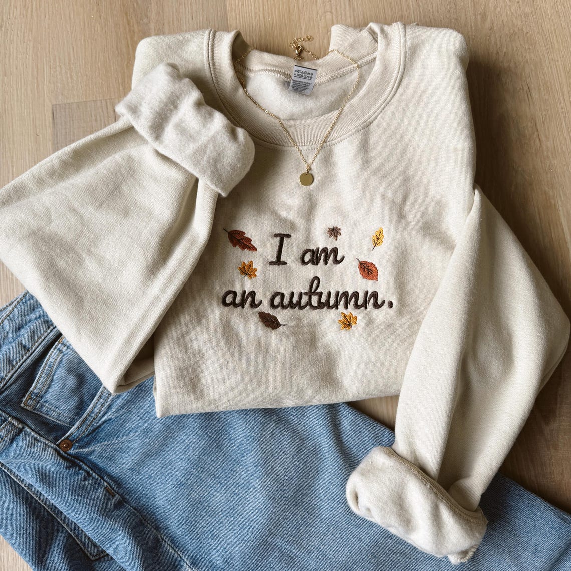 Embroidered "i Am an Autumn" Sweatshirt,cozy Fall Sweatshirt ...