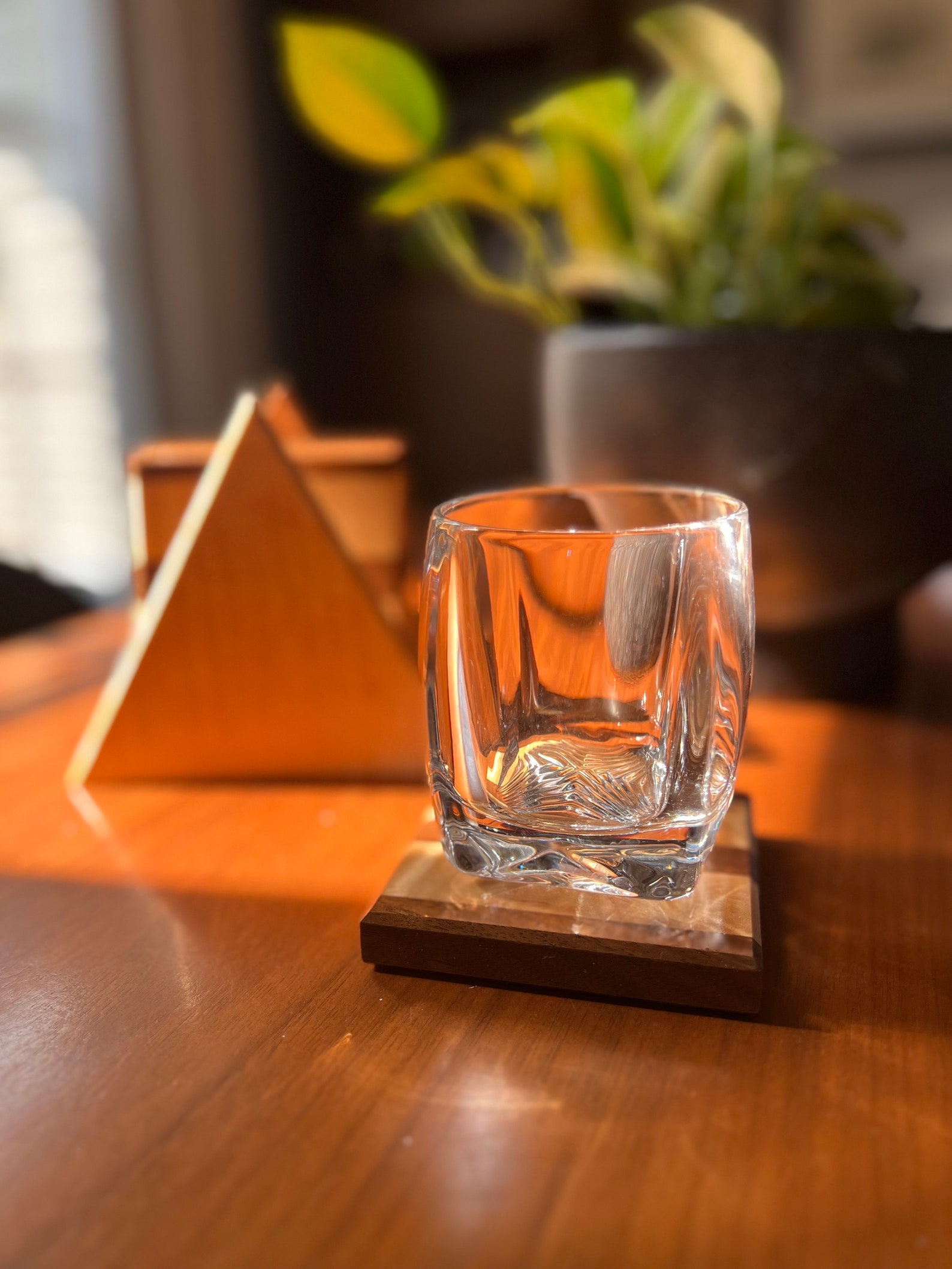 Handmade Wooden Coasters With Holder - Etsy