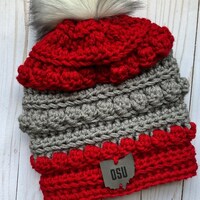 Iowa State Cyclones/ Kansas City Chiefs Slouch Beanie With Faux Fur Pom ...