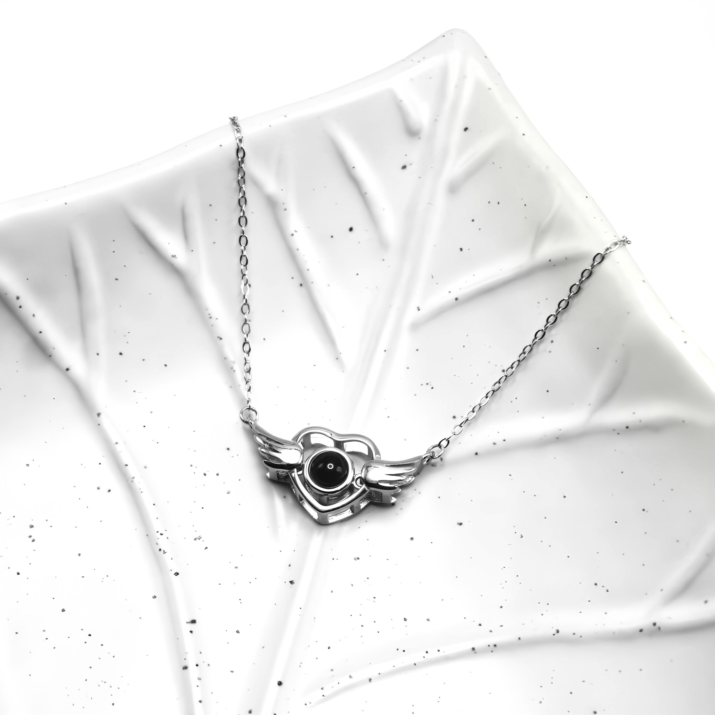 Projection Jewelry With Custom Photo, Memorial Pendant Heavenly Love ...