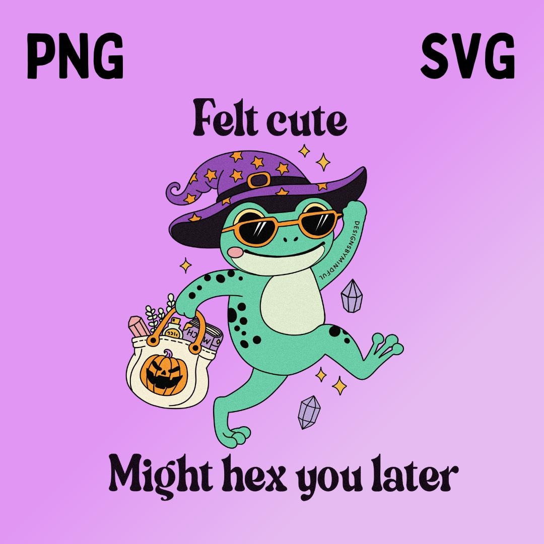 Hex Frog, With and Without Words, SVG, PNG, Sublimation, Digital ...