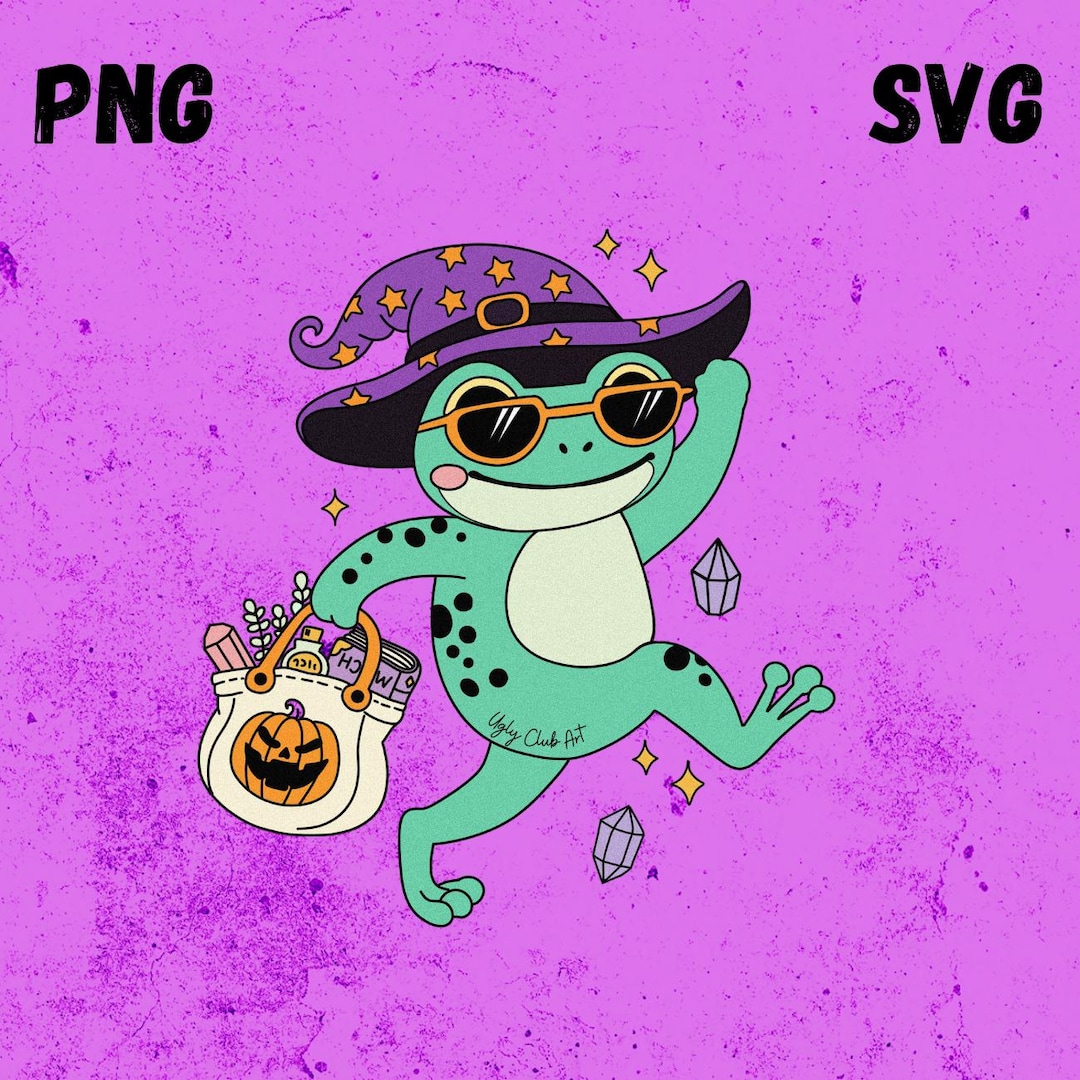 Hex Frog, With and Without Words, SVG, PNG, Sublimation, Digital ...