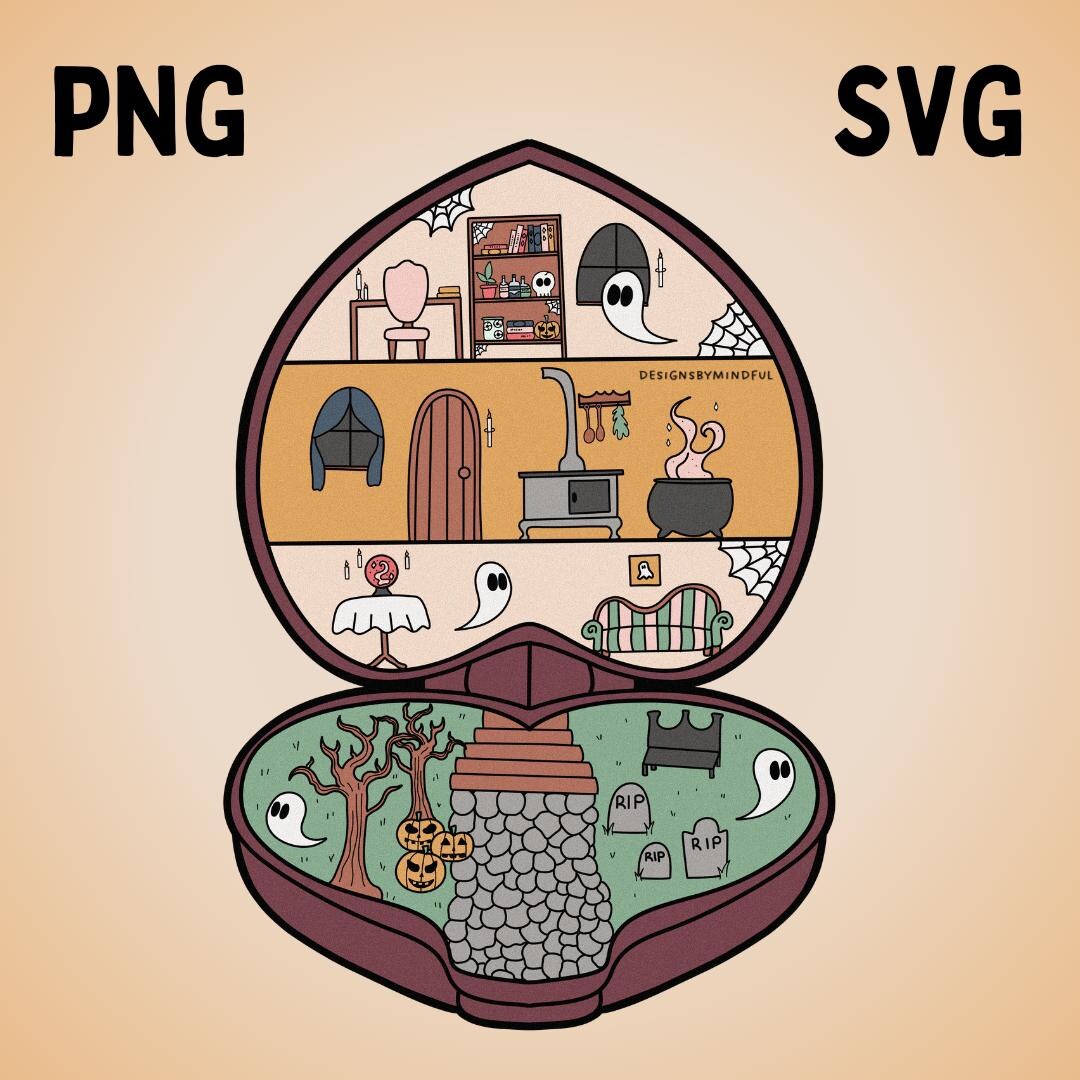 Polly Pocket Haunted House, SVG, PNG, Sublimation, Digital Download ...