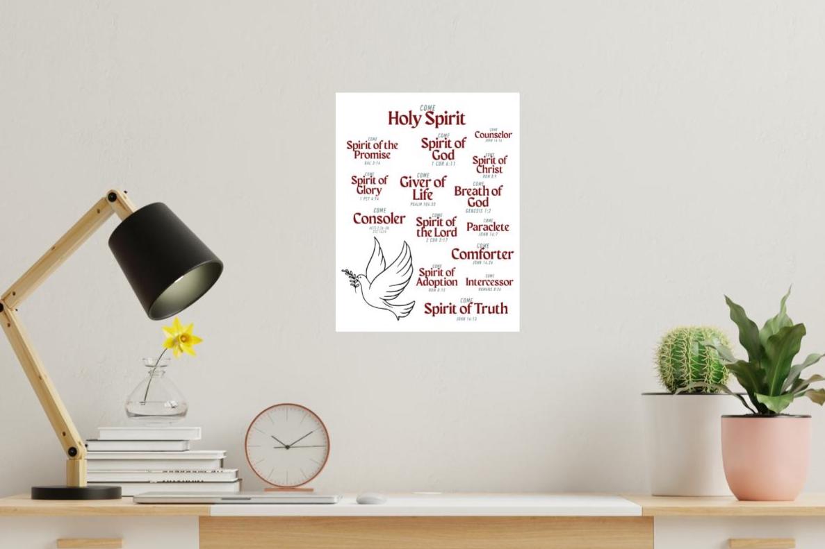 Holy Spirit Titles, Scripture Verses, Christian Print (digital Download ...