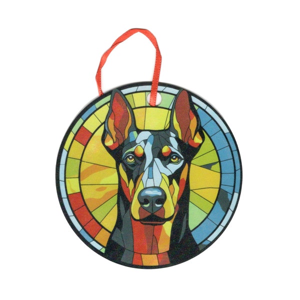 Doberman Stained Glass - Etsy