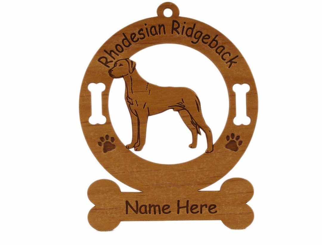 3823 Rhodesian Ridgeback Standing Dog Ornament Personalized With Your ...