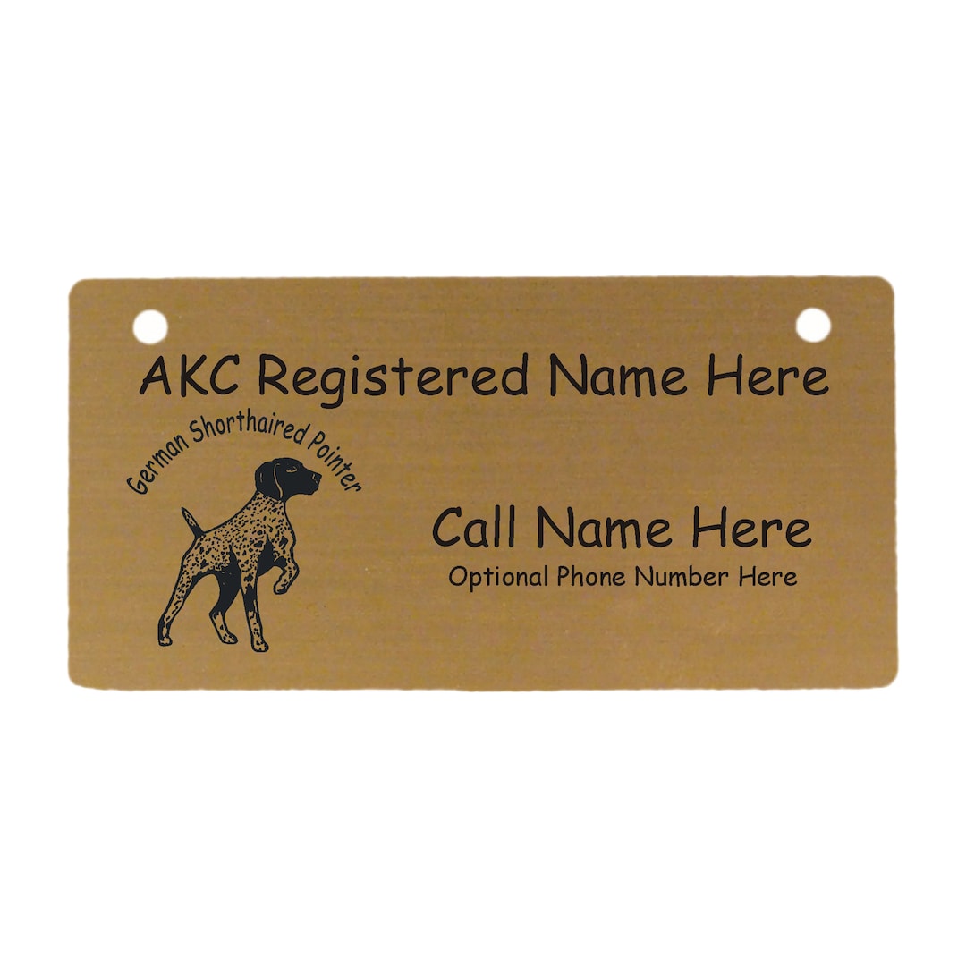 German Shorthaired Pointer Crate Tags - Choice of 2 Designs ...