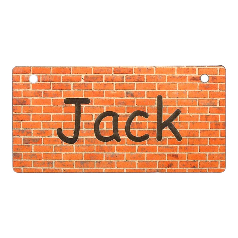 Red Brick Wall Crate Tag Personalized With Your Dog's Name - Etsy