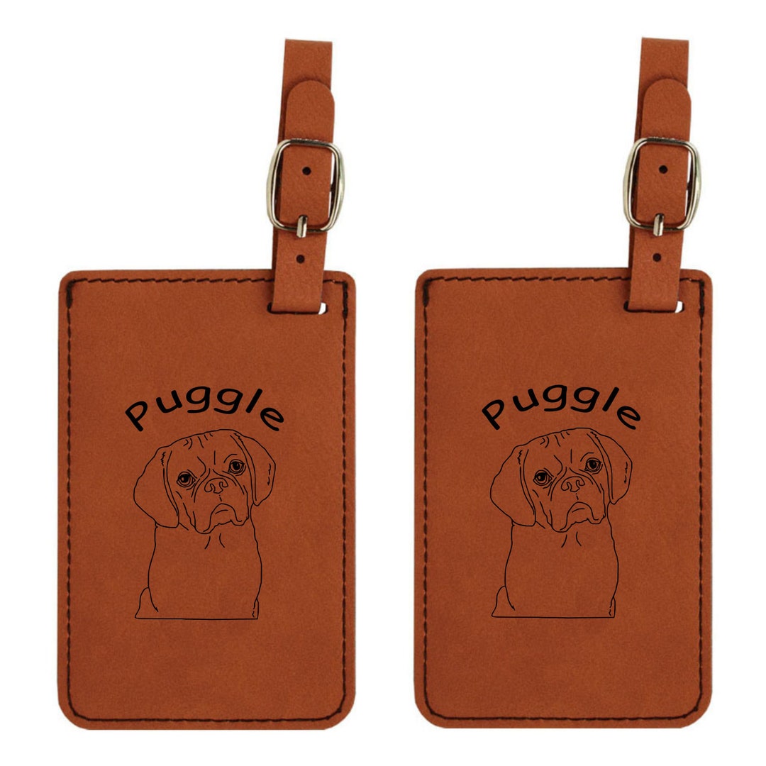 Puggle Head Luggage Tag 2 Pack L3763 - Etsy