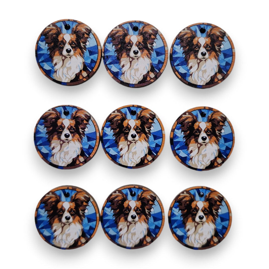 Papillon Mini Dog Ornaments Box of 9 - Etsy