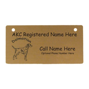 Dalmatian Crate Tags Choice of 3 Designs Personalized With Your Dog's ...