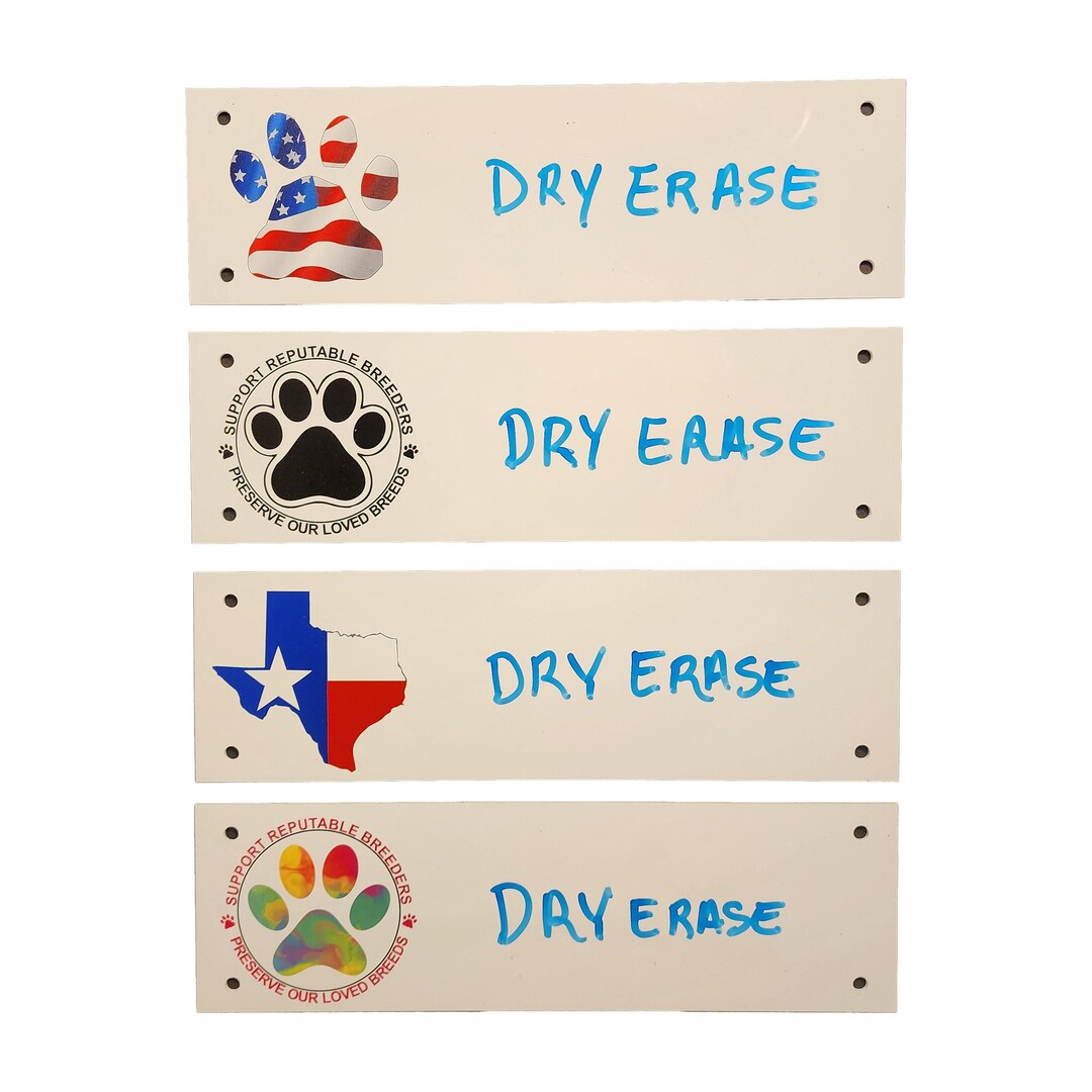 3 X 10 DRY ERASE Crate Tags - Choose From 4 Designs - Etsy